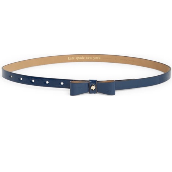 kate spade | Accessories | Kate Spade 6 Mm Spade Bow Leather Belt ...